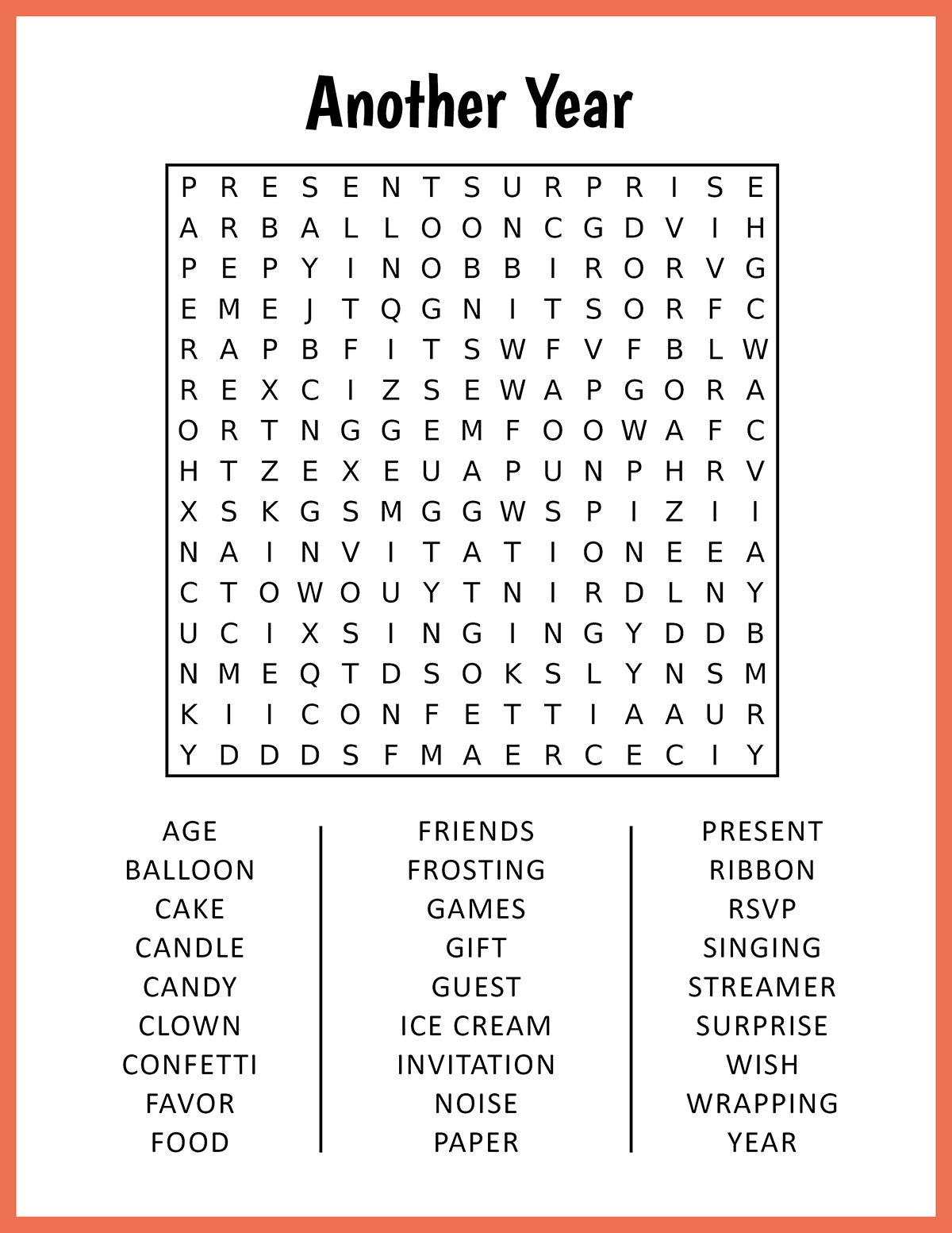 Anniversary Word Search Puzzles Printable Look For 24 Vocabulary Words
