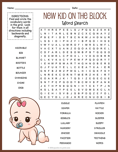Baby Word Search