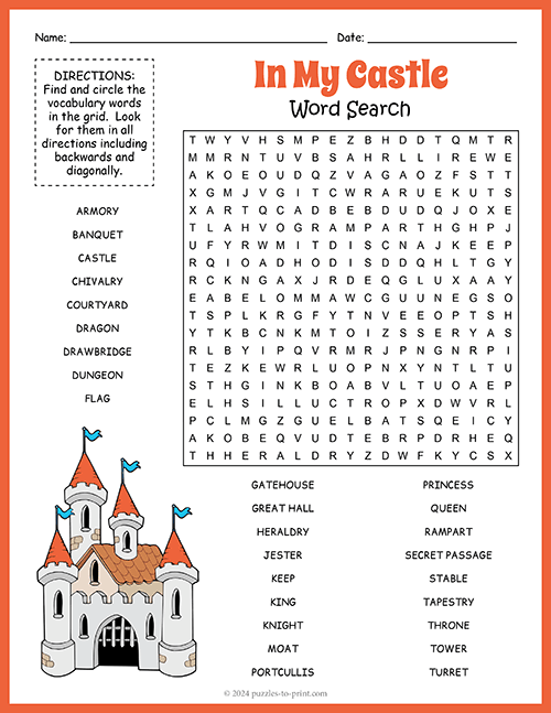 Castle Word Search