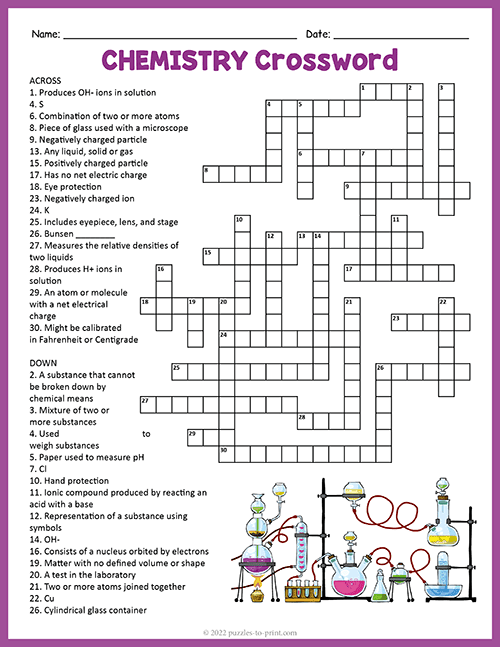 Chemistry Crossword