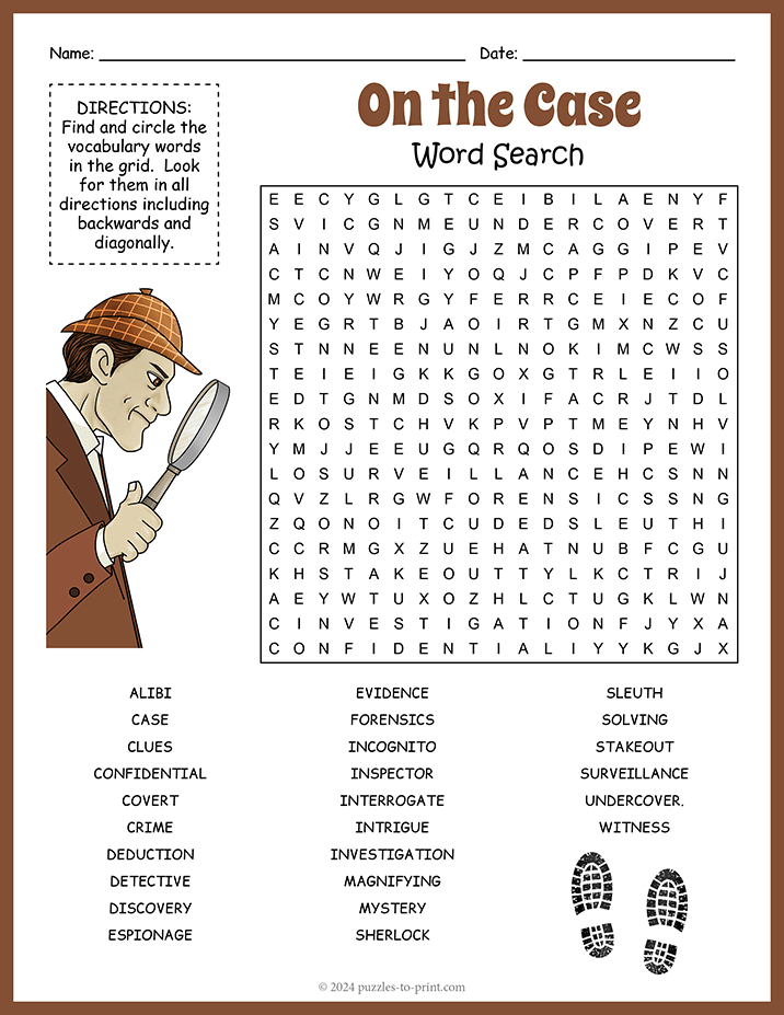 Detective Word Search