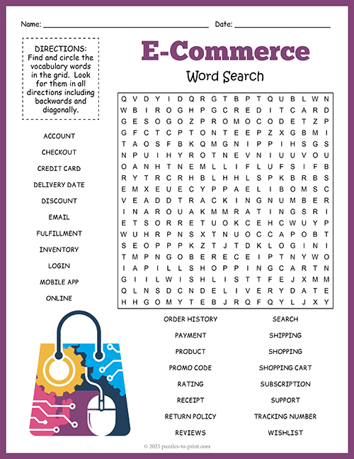 E-Commerce Word Search