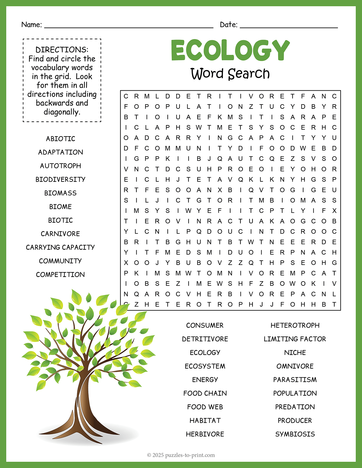Ecosystem Word Search Aquatic Ecosystems Word Search WordMint