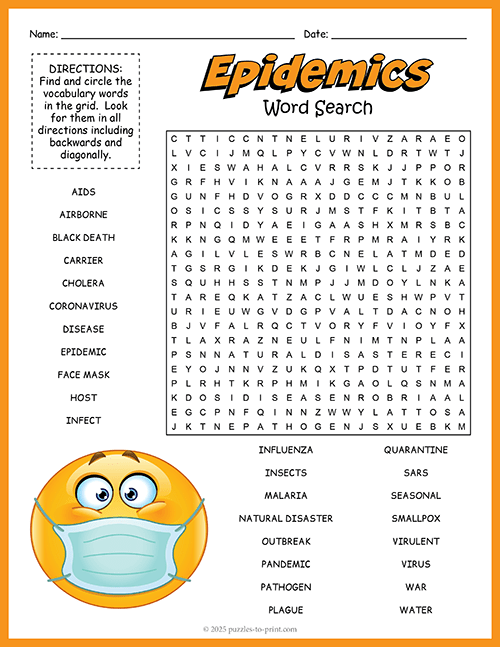 Epidemics Word Search