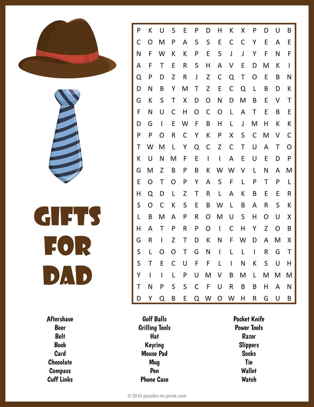 Father's Day Word Search