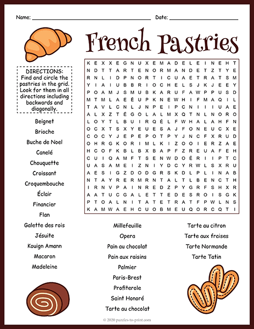 French Word Puzzles