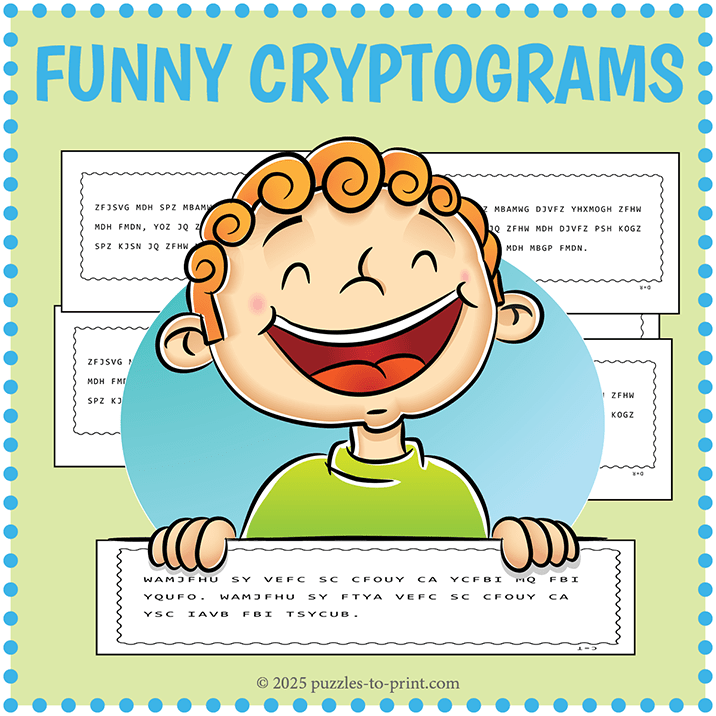 Printable Cryptogram and Cryptoquote Puzzles