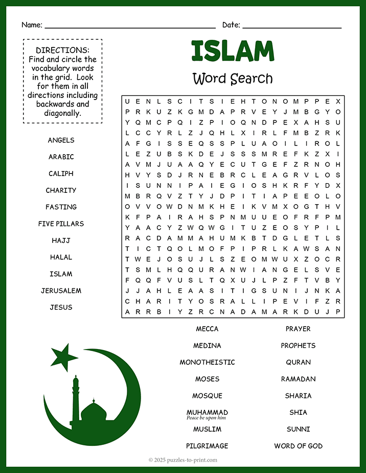 Islam Word Search