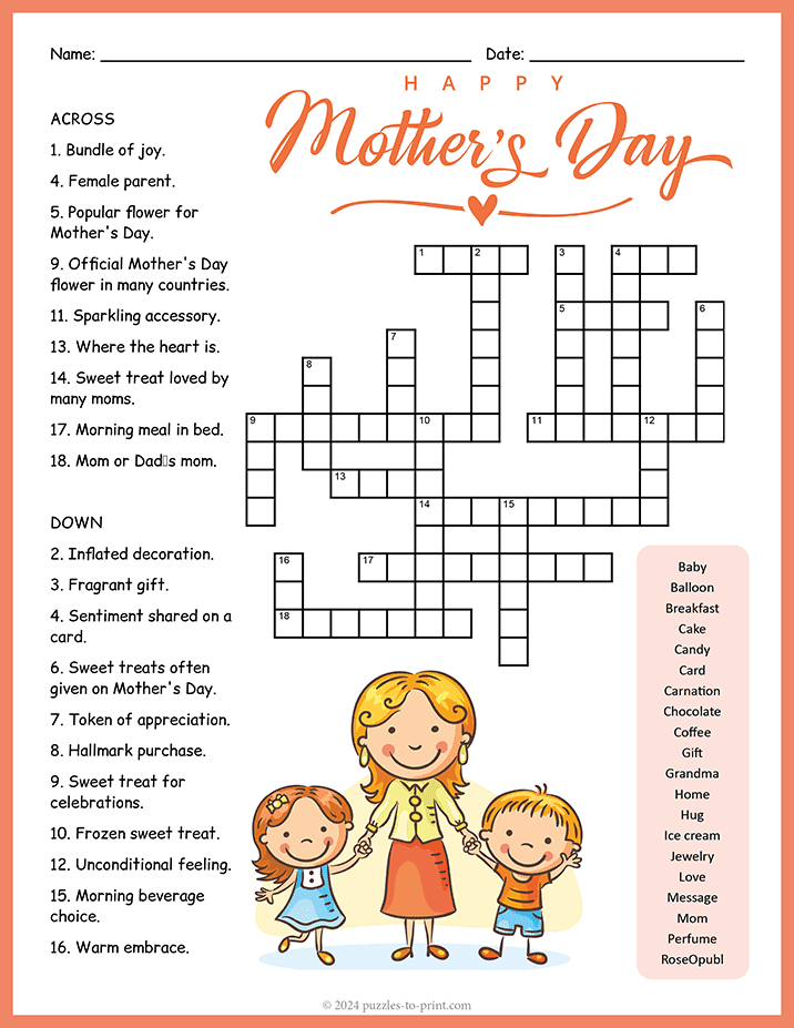 Mother's Day Crossword