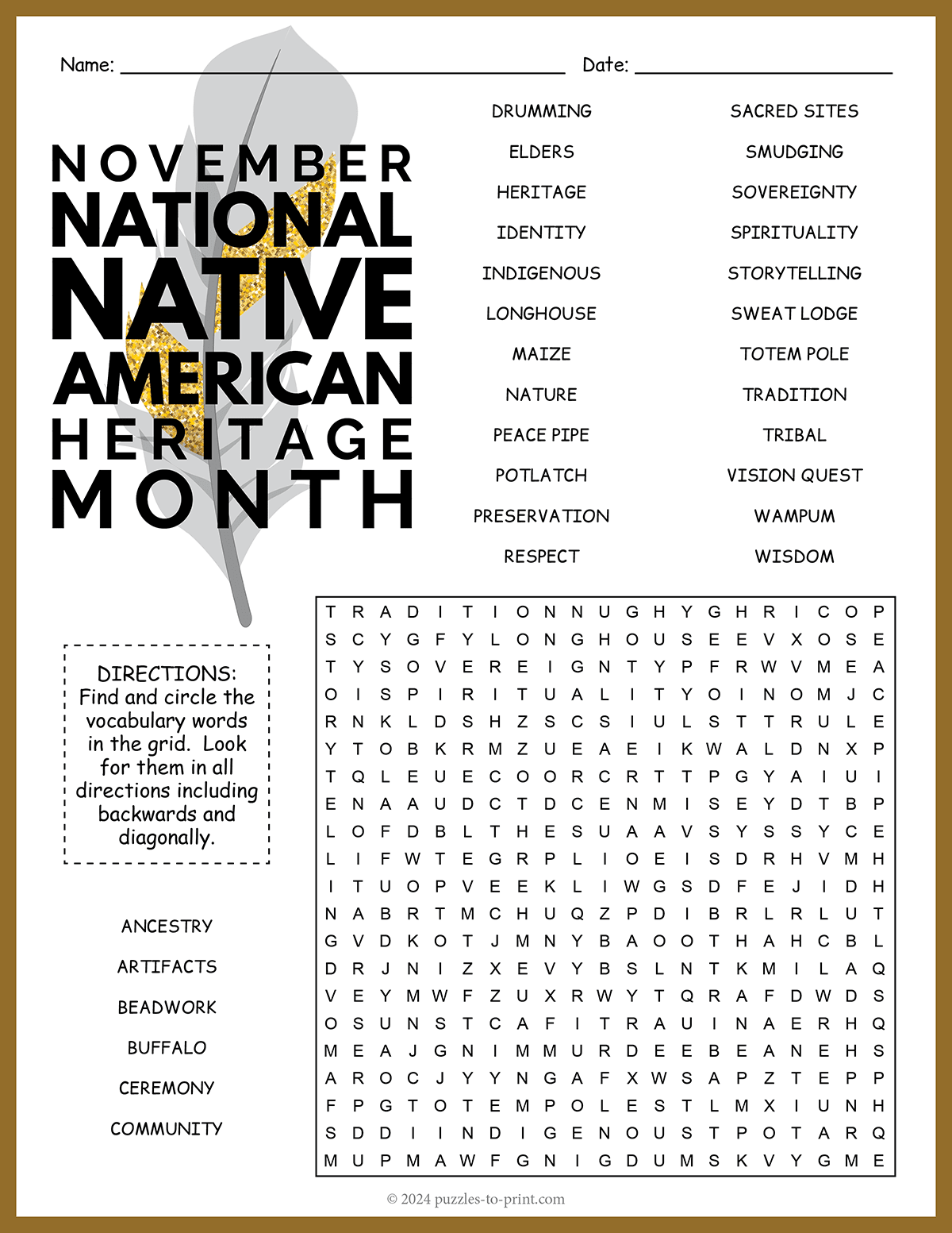 Navajo Word Search