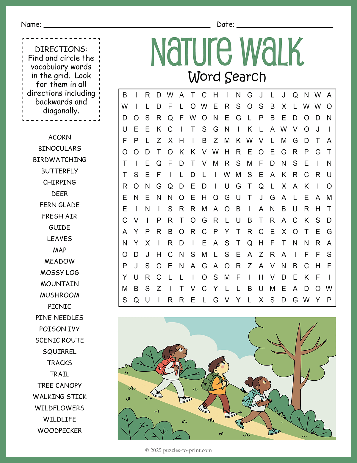 Free Printable Word Searches for Kids