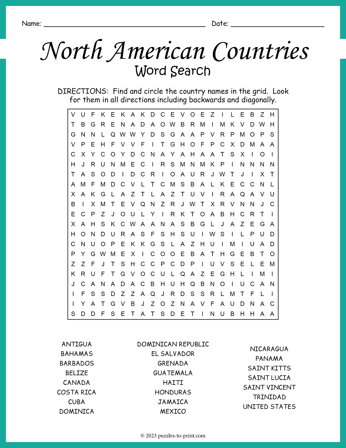 North America Worksheet Continent Study Of South America | The Pinay