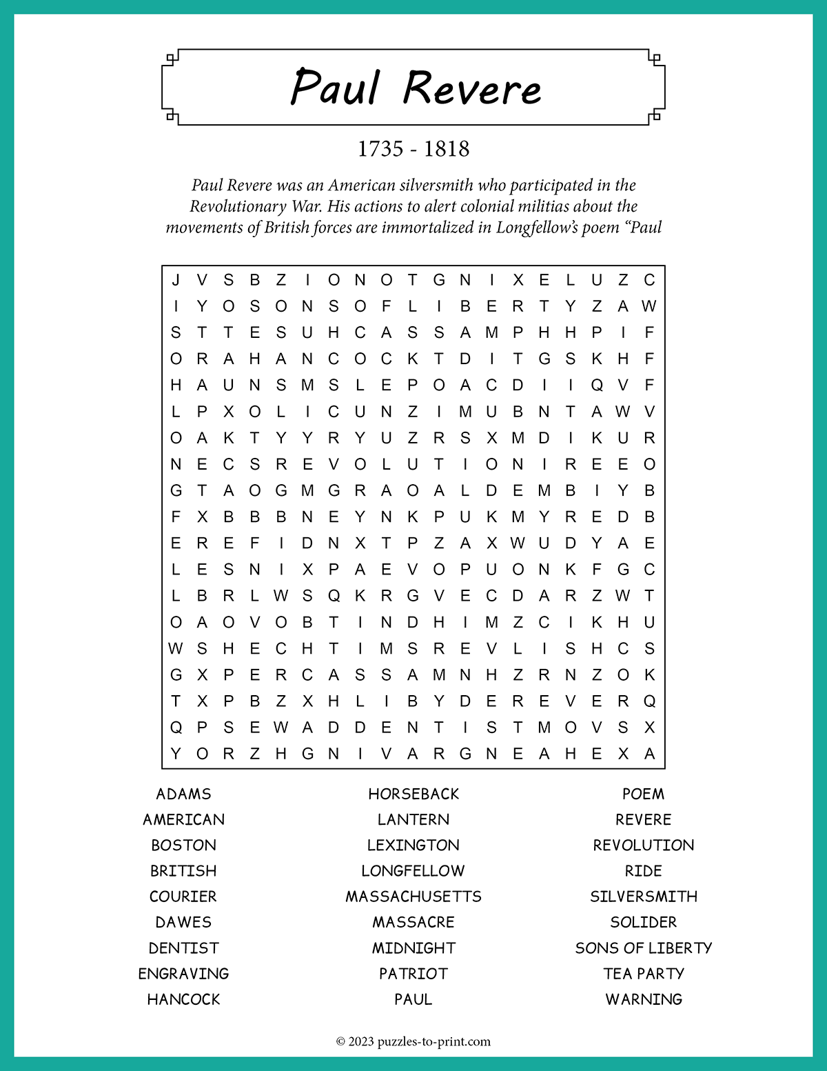 Revolutionary War Word Search Chinese Revolution Word Puzzle Review