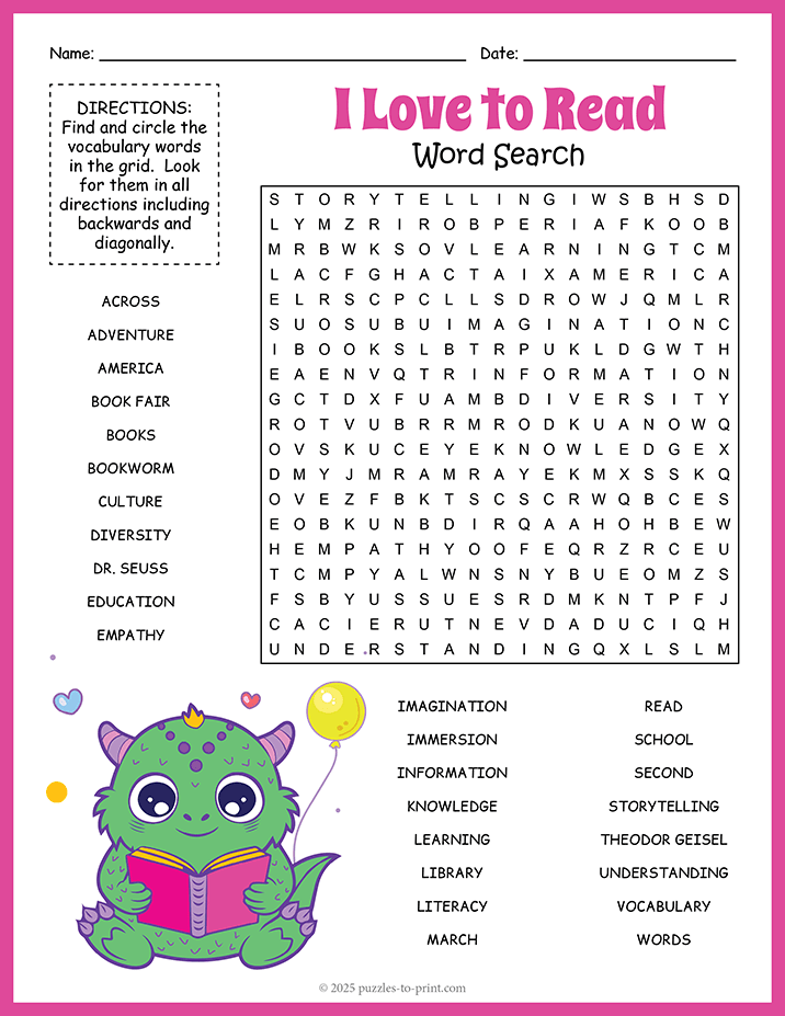 Read Across America Word Search