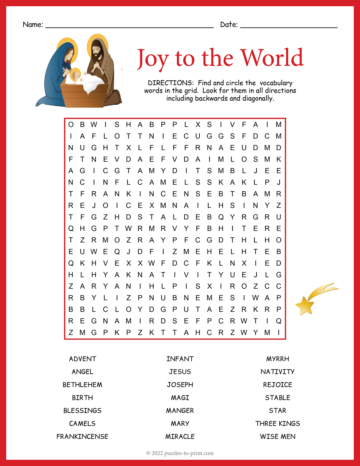 Christmas Nativity Sudoku