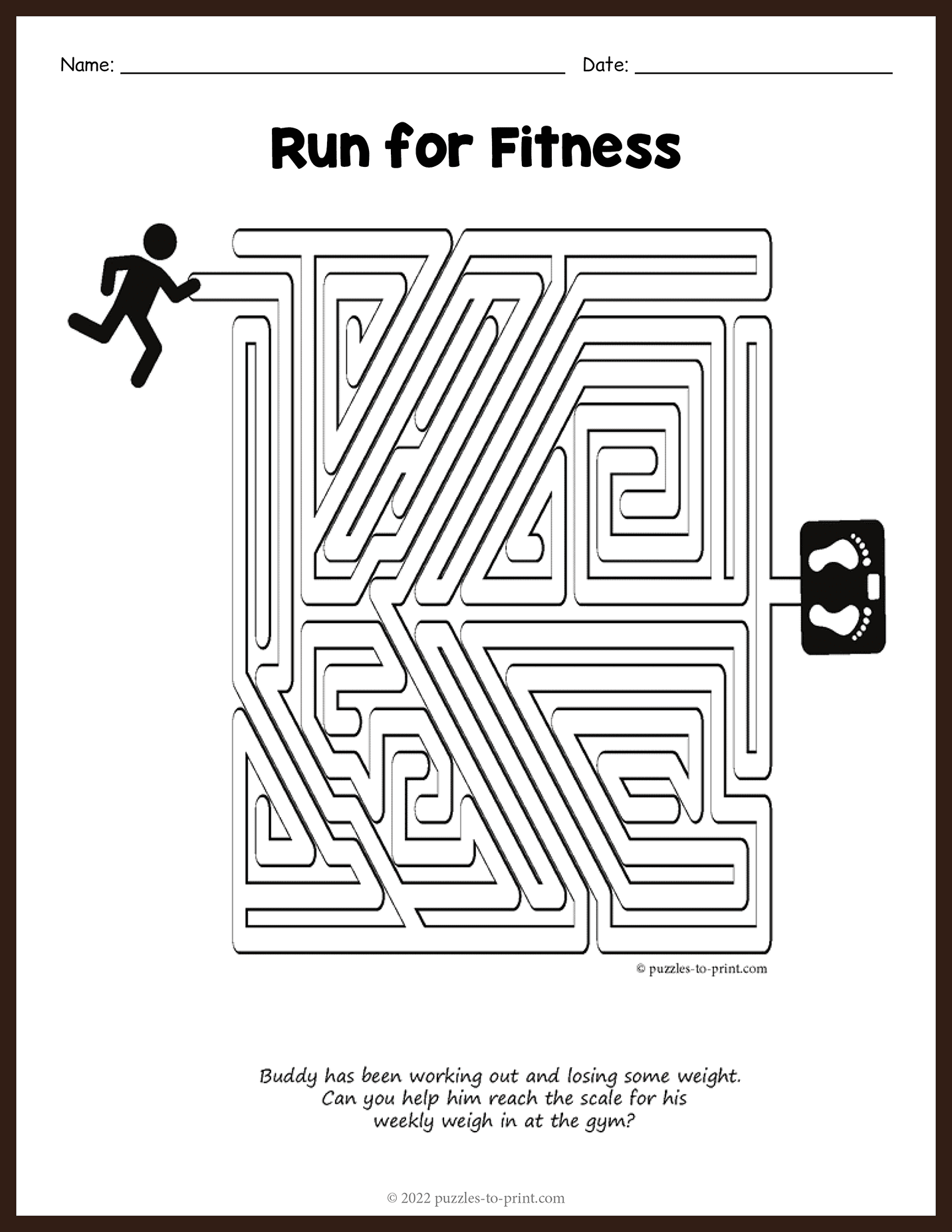 Run for Fitness Maze