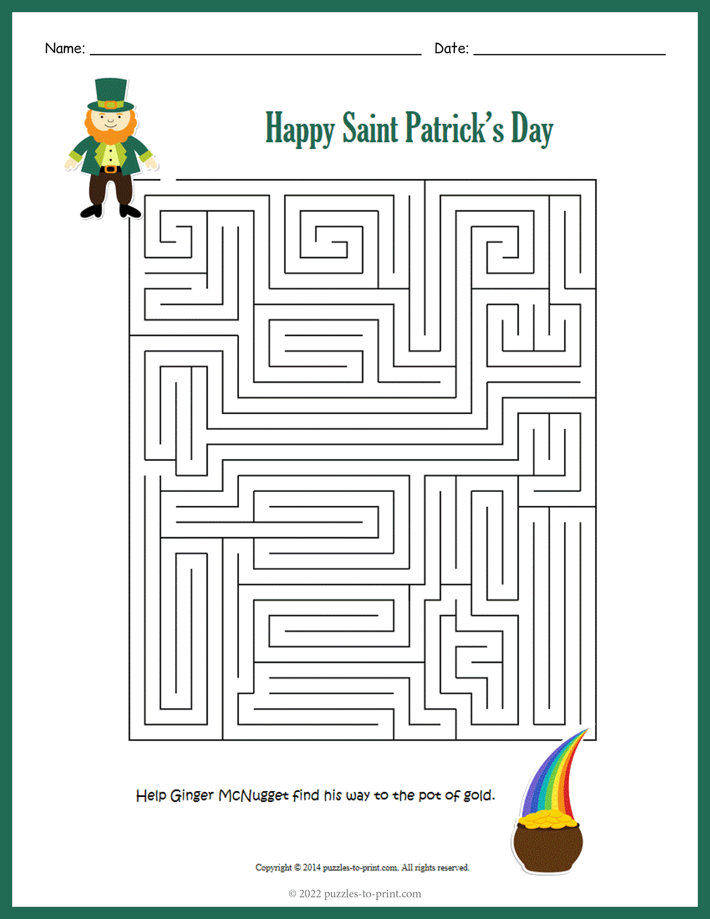 Saint Patrick's Day Maze