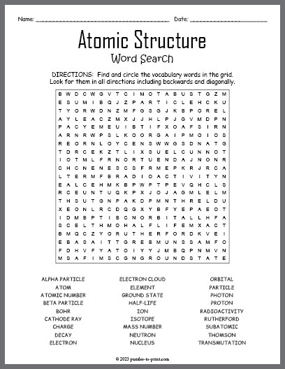 Science Word Search Puzzles Science Word Search Puzzles