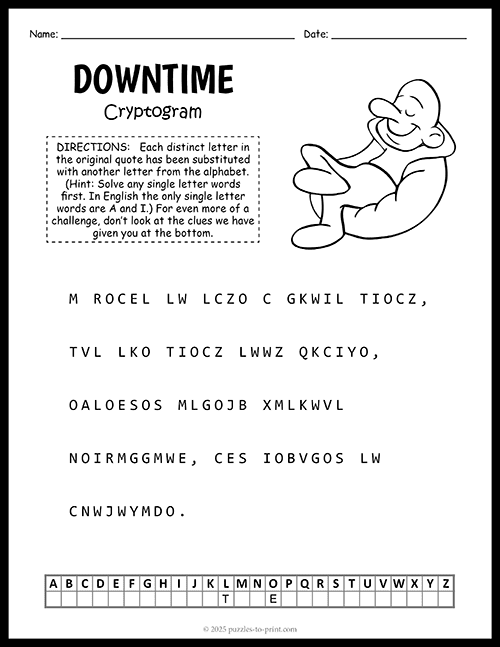 Short Break Cryptogram