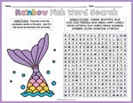 Rainbow Fish Word Search