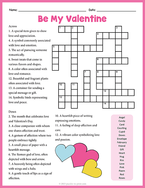 Valentine's Day Crossword