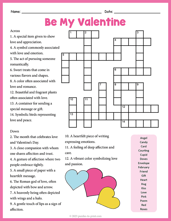 Valentine's Day Crossword