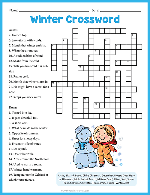 Winter Crossword