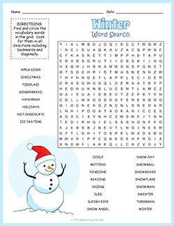 Winter Word Search
