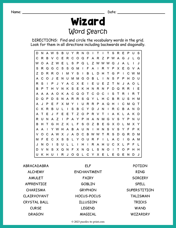 Wizard Word Search